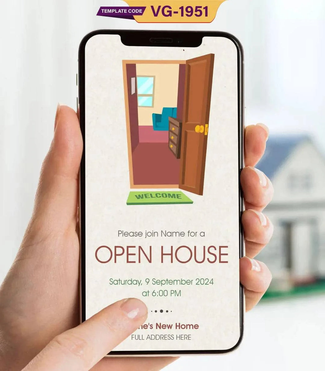Housewarming Invitation Online | Open House Digital Card Template | VG ...
