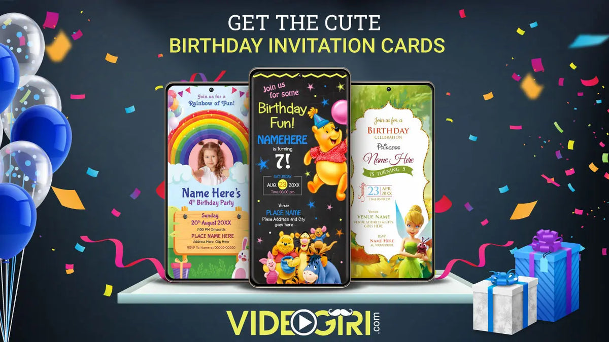 Get the Cute Birthday Invitation Cards – VideoGiri