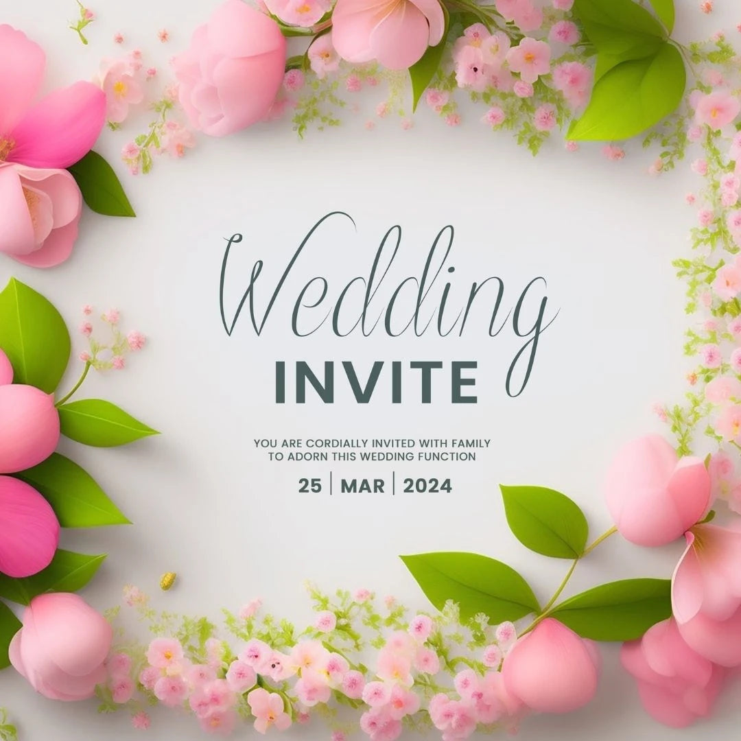 Floral Wedding Invitation Video - Purple Marriage Invites - VideoGiri