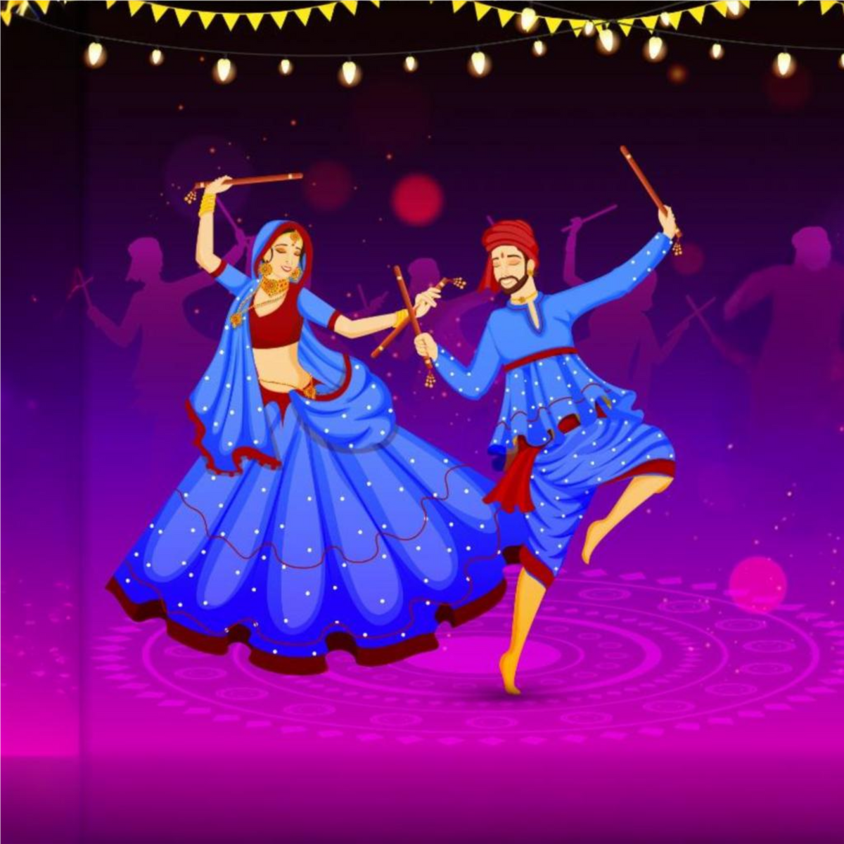 Garba Invitations - Festive & Customizable Cards | VideoGiri