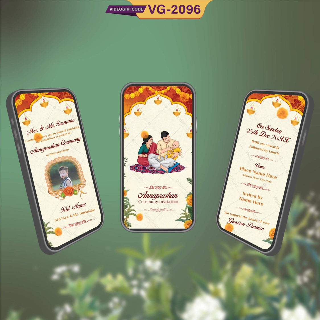 Digital Rice Ceremony Invitation Card – VideoGiri