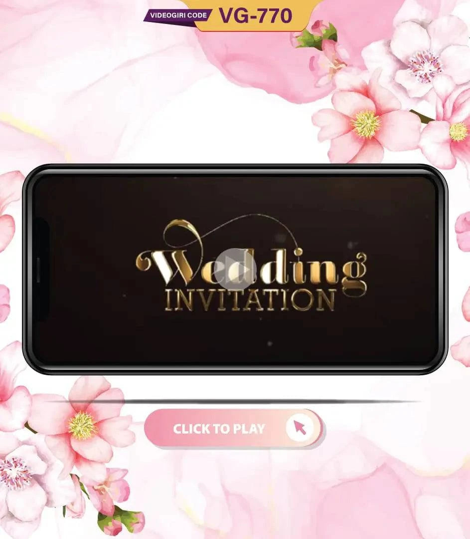 Cinematic Hindu Wedding Invitation Video | Save The Date Video | VG-770 | VideoGiri