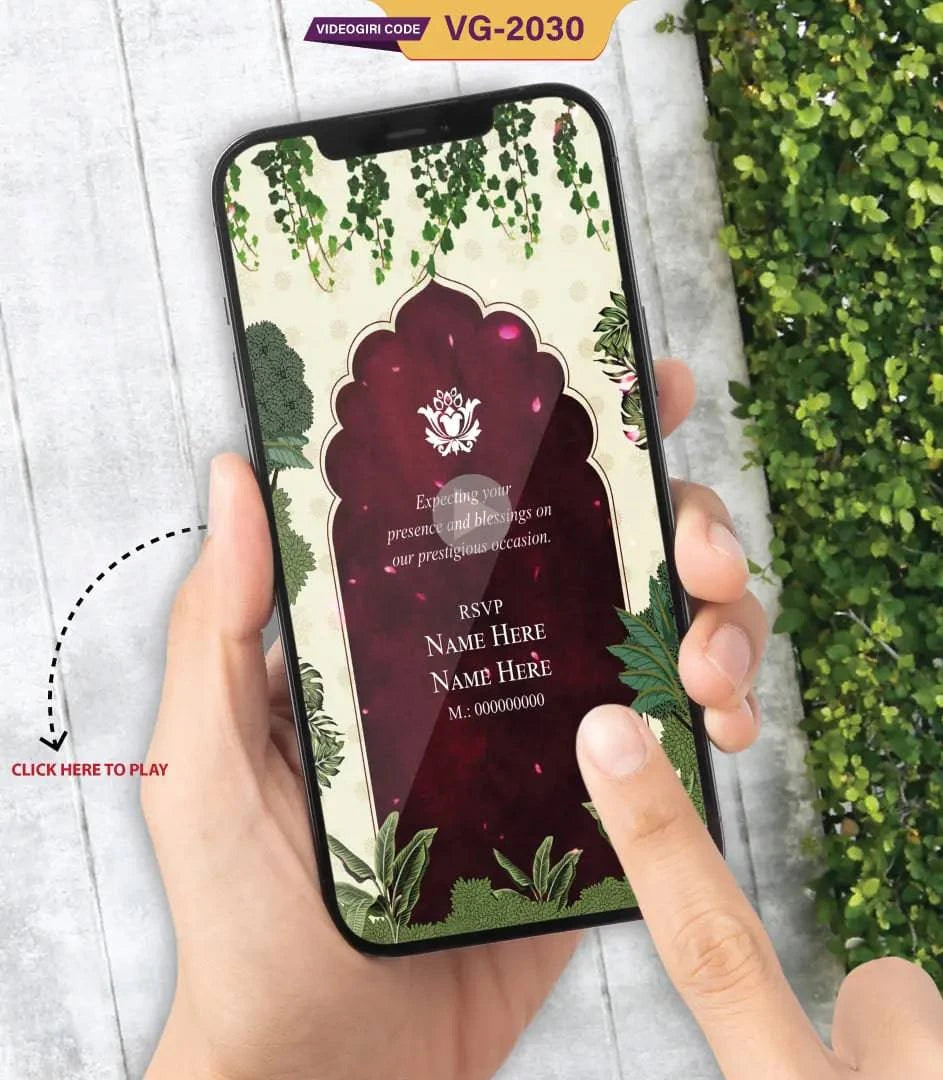 Royal Green Dome Wedding Invitation Video | Multi-Event Custom E-Invit ...