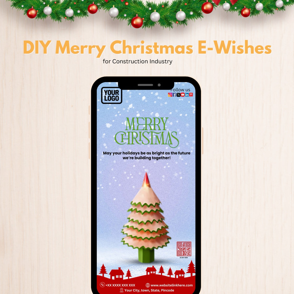 DIY Merry Christmas Wishes for Construction Industry | DG-01 | VideoGiri