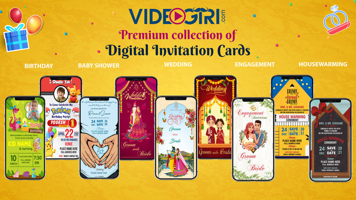 Digital Invitation Video Maker Online | Make Wedding Invitation Videos ...