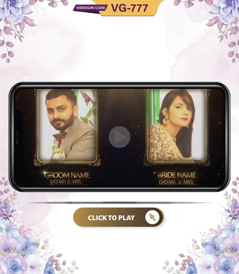 Elegant Hindu Wedding Invitation Teaser Video | Golden Lord Ganesha Th ...