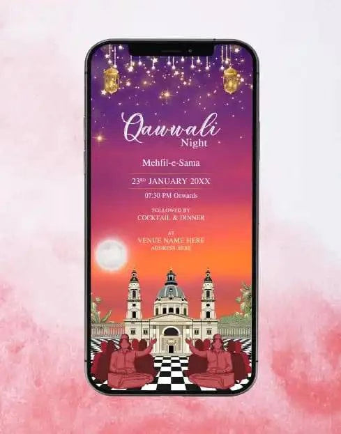 Qawwali Night Invitation Card Template | Mehfil-e-Sama Musical Sufi Th ...