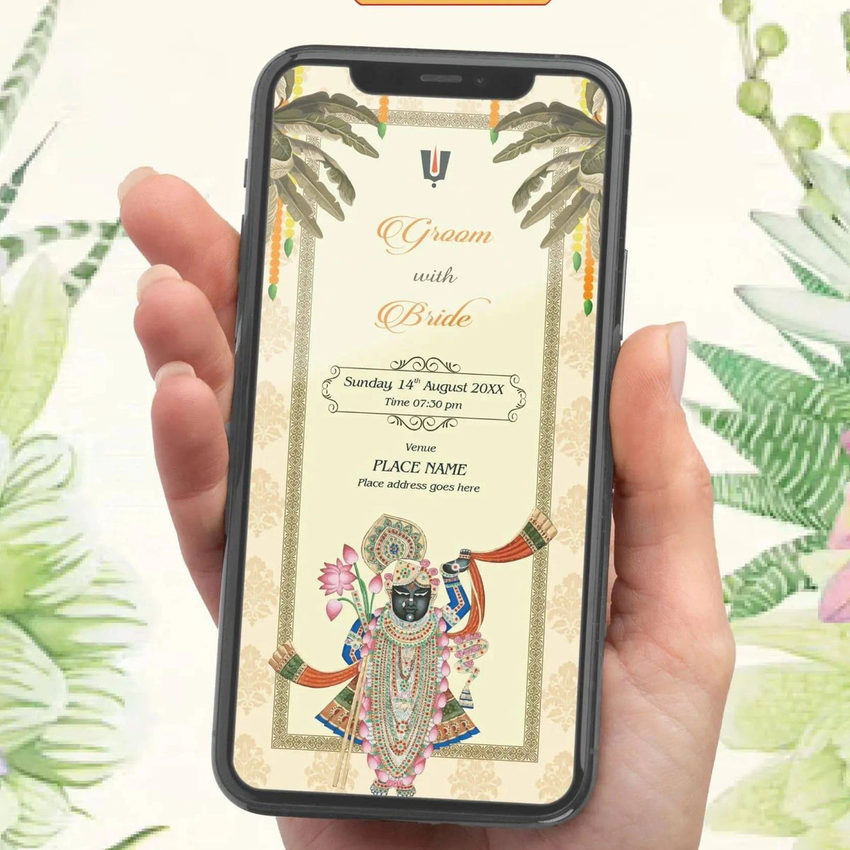 Shreenathji Krishna Theme Wedding Invitation | Traditional Hindu Weddi ...