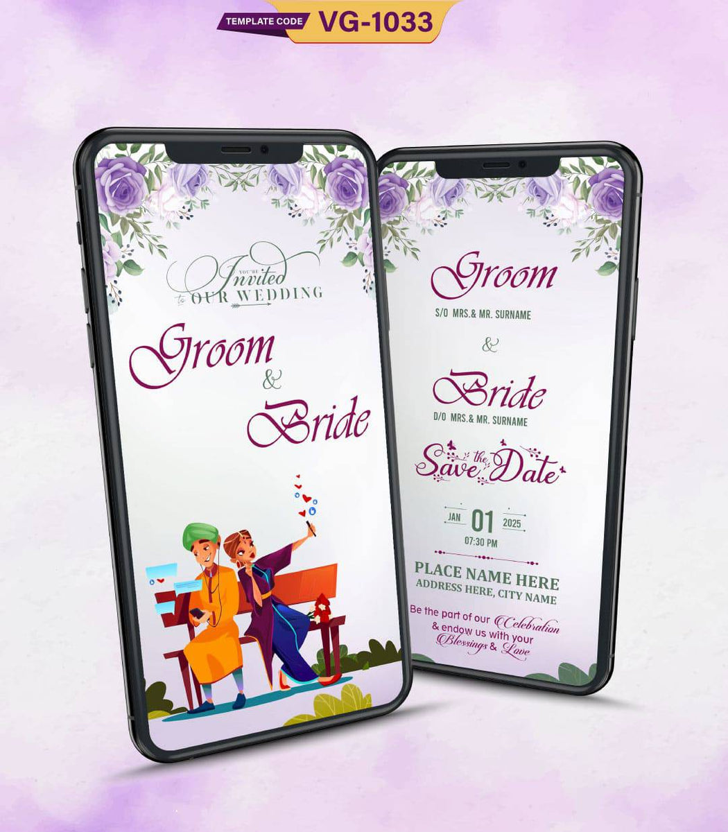 Wedding Invitation Selfie Composition | Selfie Invitation | VideoGiri
