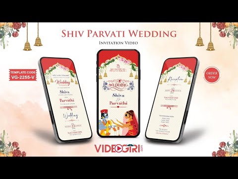 Shiv Parvati Invitation Video | Traditional Hindu Wedding E-Invite | V ...